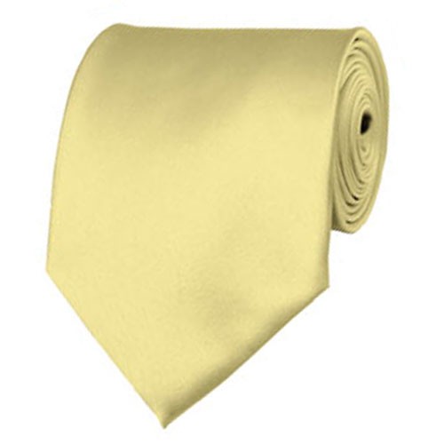Baby Yellow Neckties Solid Color Ties - Stanard Adult Size - Wholesale ...